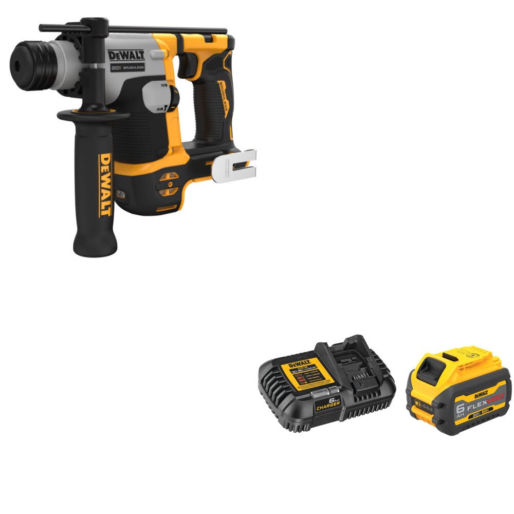 DeWalt DCH172B Ultra Compact Hammer W/ DCB606C FLEXVOLT 20V/60V MAX St ...