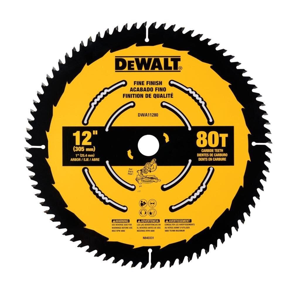 DeWalt DWA11280 12 in. 80T Fine Finish Saw Blade – Toolup