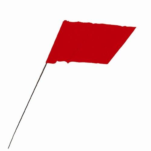 Empire Level 78-007 4"x5" Red Stake Flag w/21" Wire Stem Pack of 100 ...