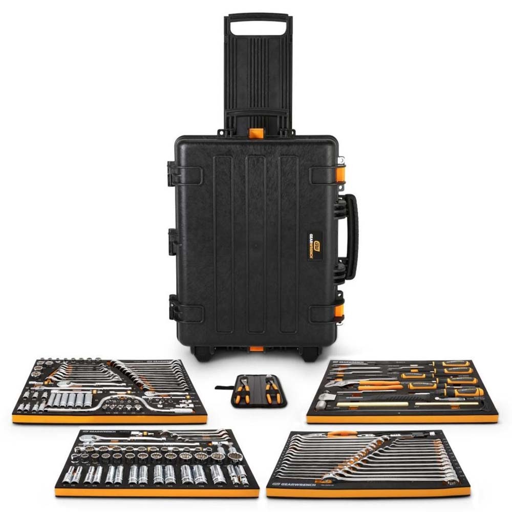 Gearwrench GWGMTK185 General Mechanics Tool Kit with Foam Trays and He ...