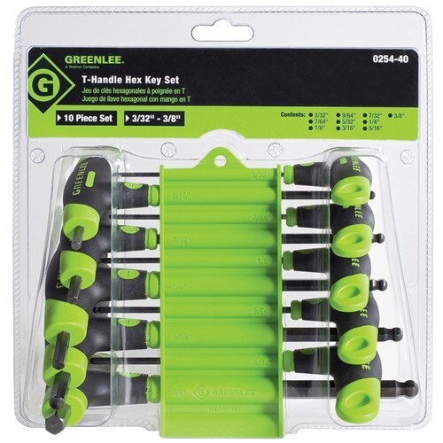 Greenlee 0254-40 10 Pc T-Handle Hex Key Set – Toolup