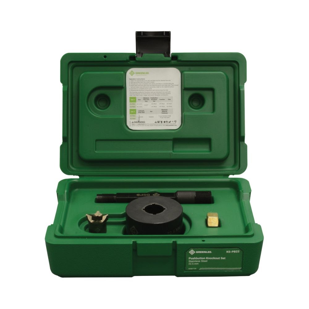 Greenlee KS-PB22 Pushbutton Knockout Set 22.5mm (52086984) – Toolup