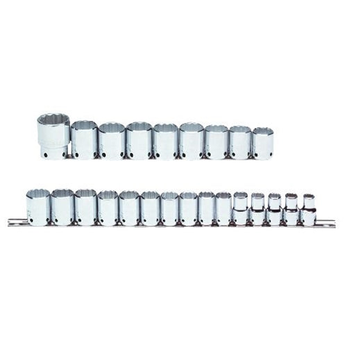 Proto J54211-TT Tether-Ready 1/2" Drive 24 Piece Metric Socket Set - 1 ...