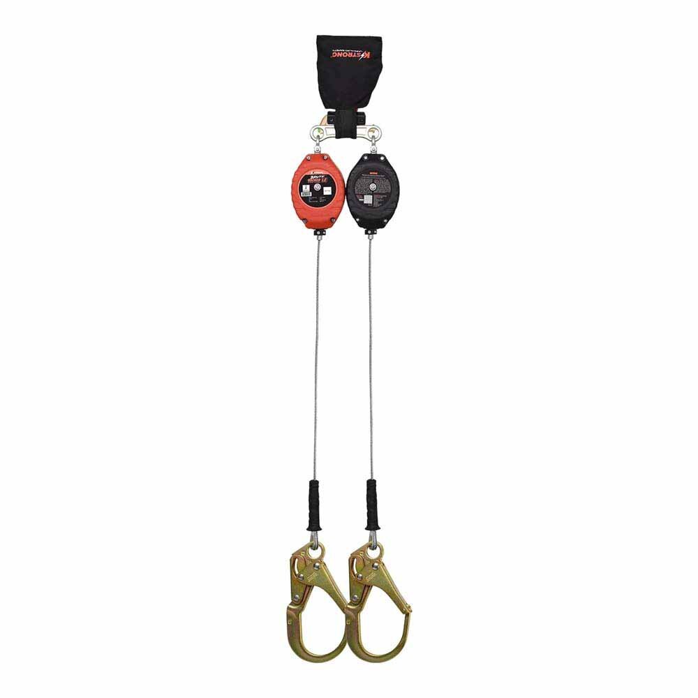 KStrong UFS314006L 8.5 ft Dual Cable SRL with Rebar Hook and Shock Pac ...