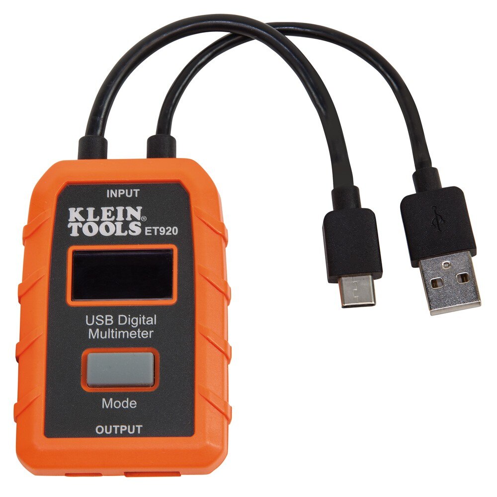 Klein ET920 USB Digital Meter, USB-A and USB-C – Toolup