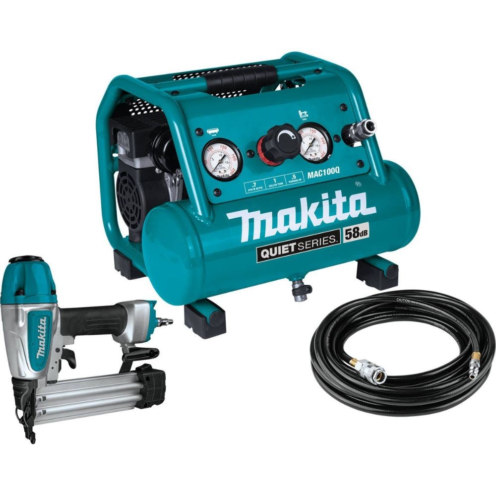 Makita MAC100QK1 Quiet Series 1/2 HP, 1 Gallon Compact, Oil-Free, Elec ...