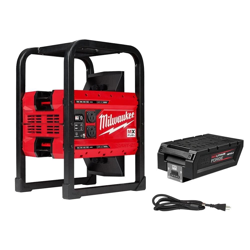 Milwaukee MXF002-1HD812 MX FUEL CARRY-ON 3600W/1800W Power Supply and ...