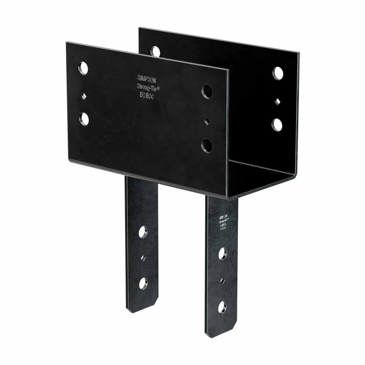 Simpson Strong-Tie CC66PC Black Powder-Coated Column Cap for 6x Beam a ...