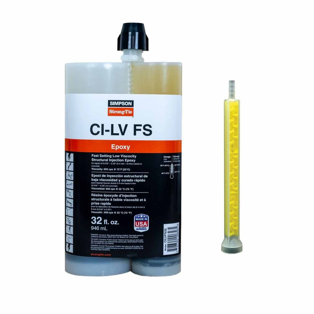 Simpson Strong-Tie CILVFS32 (32 oz.) Fast-Setting Low-Viscosity Struct ...