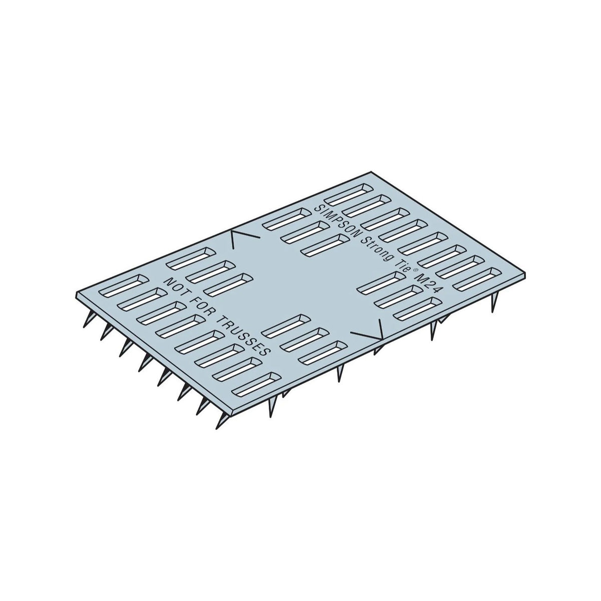 Simpson Strong-Tie MP24 (2" x 4") 20-Gauge Galvanized Mending Plate ...
