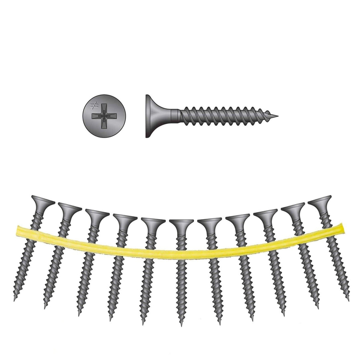 Simpson Strong-Tie DWF1PS Quik Drive (#6 x 1") Drywall-to-CFS Screw, G ...