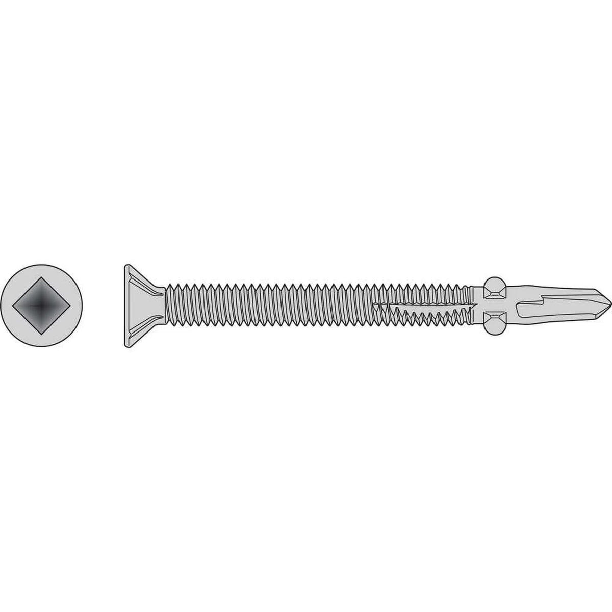Simpson F12C250FDM Strong-Tie Self-Drilling Flat-Head Screw with Wings ...