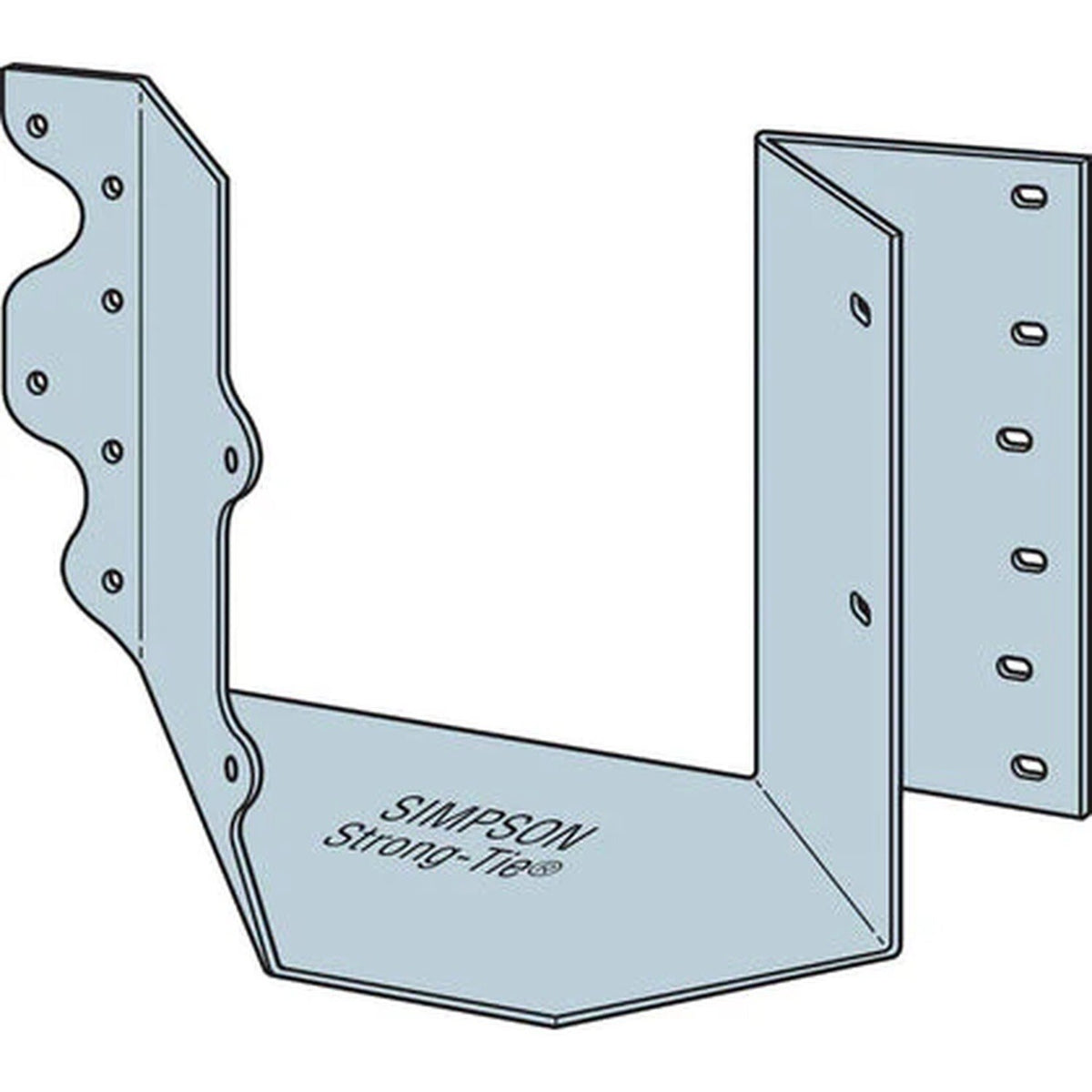 Simpson Strong-Tie HSUR26-2 Double Joist Hanger Skewed Right, Galvaniz ...
