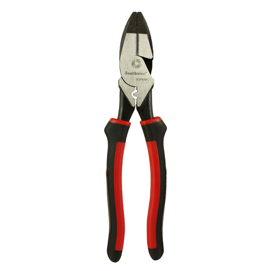 Southwire SCP9TPC 9" High-Leverage Side Cutting Pliers w/ Fish Tape Pu ...
