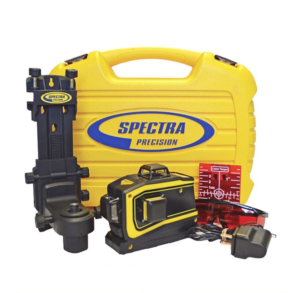 Spectra LT56 Plane Laser Layout Tool, 3 Planes of 360, Universal Brack ...