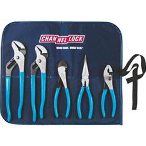 Channellock Tool Rool-3 5 Piece Professional Pliers Set w/Tool Roll ...