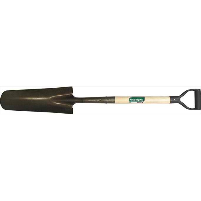 Union Tools 47108 16" x 6"w Drain & Post Spade (Sharpshooter) with Pol ...