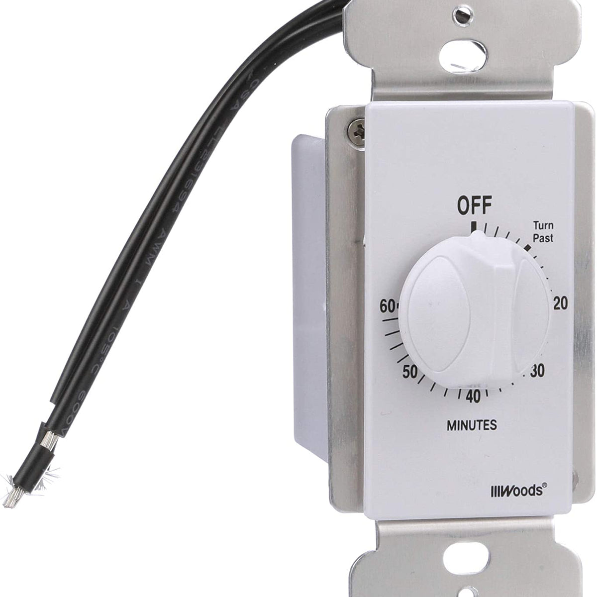 Woods 59717 In-Wall 60 Minute Spring Wound Timer, White – Toolup