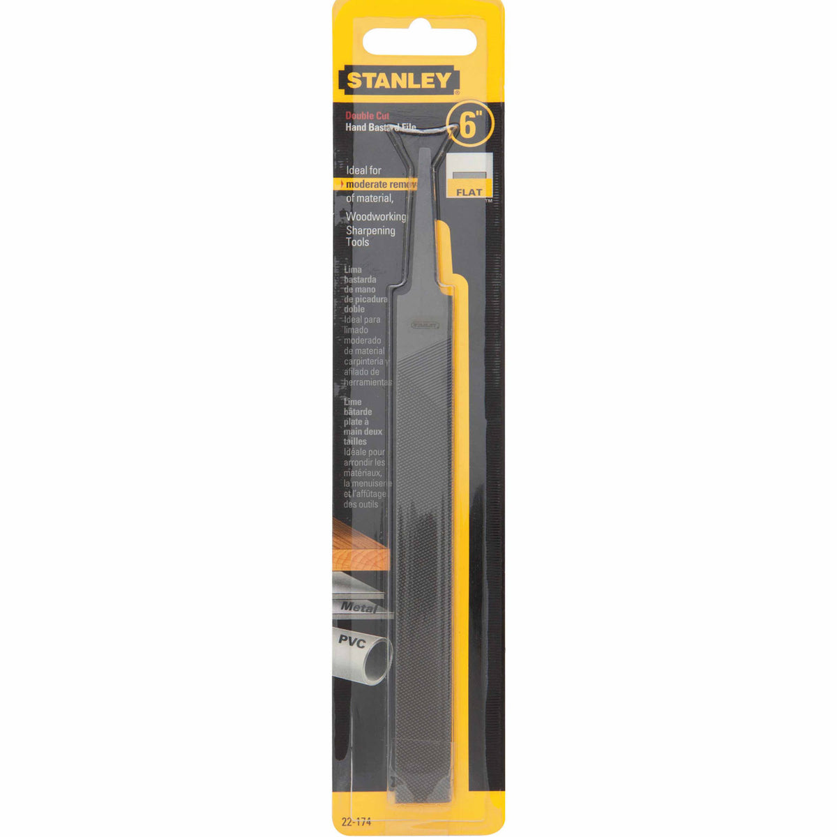 Stanley 22-174 6" Double Cut Flat Bastard File – Toolup